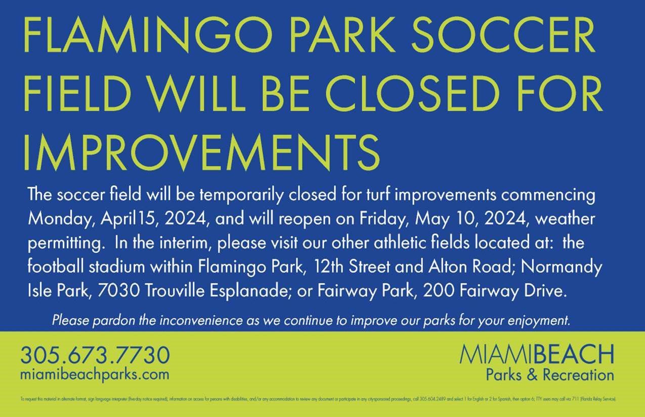 Sports Field and Court Rentals - City of Miami Beach