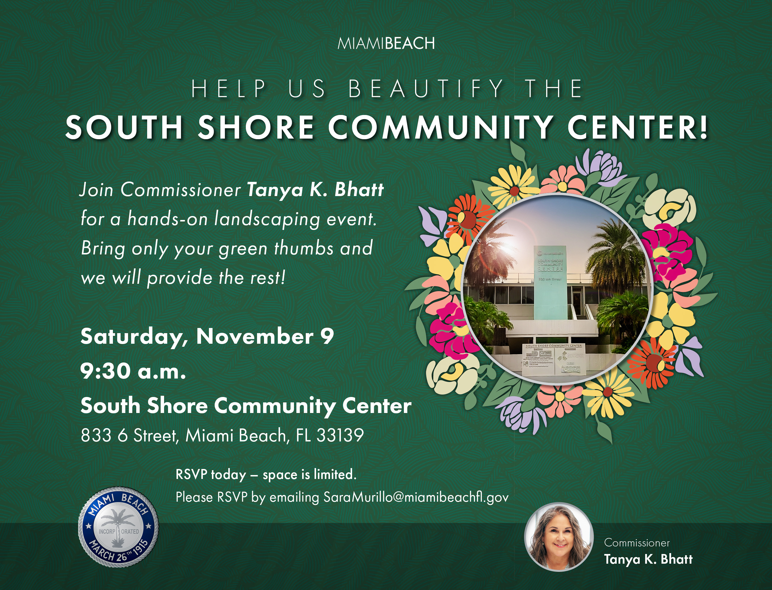 South Shore Community Center Planting Event - City of Miami Beach